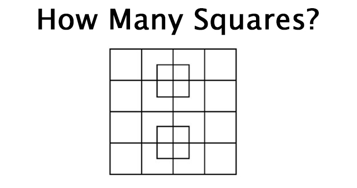 How Many Squares?- Take the riddle