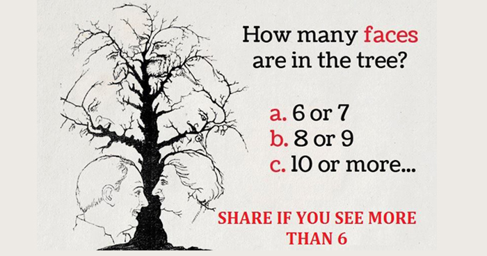 How Many Faces Are In The Tree?- Take the riddle